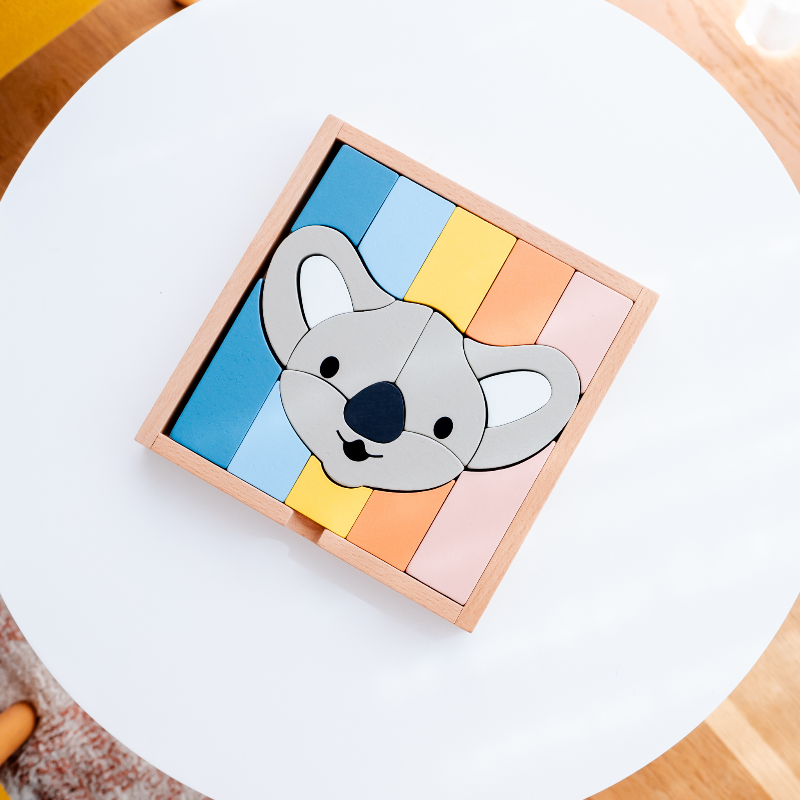 Kirra the Koala’s Face 3 in 1 Kids Wooden Block Puzzle for Sale ...
